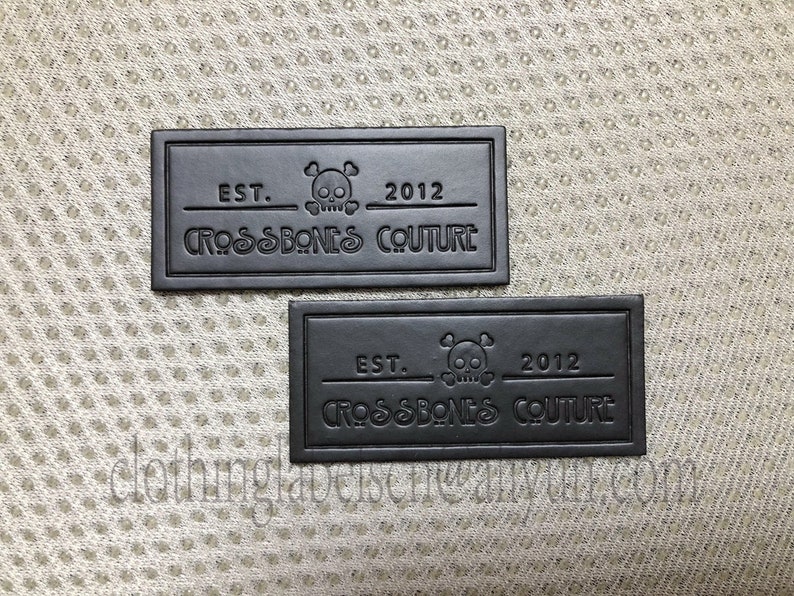 300 Custom Debossed Label, Pesonalized Leather Labels, Your Logo ...