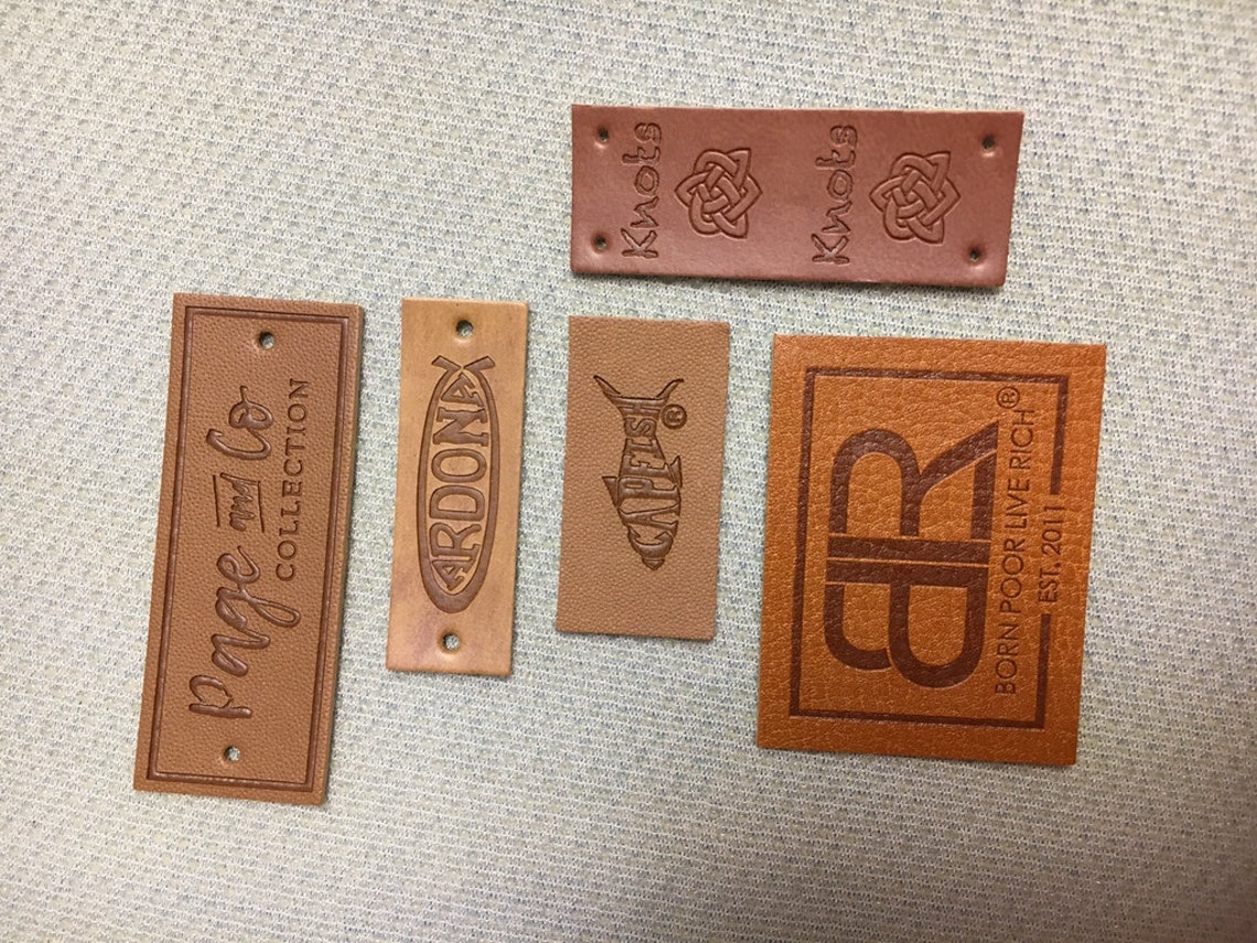 100 Leather Labels, Leather Patches, PU Leather Labels, PU Leather ...