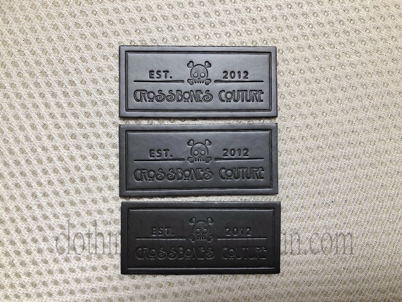 300 Custom Debossed Label, Pesonalized Leather Labels, Your Logo ...