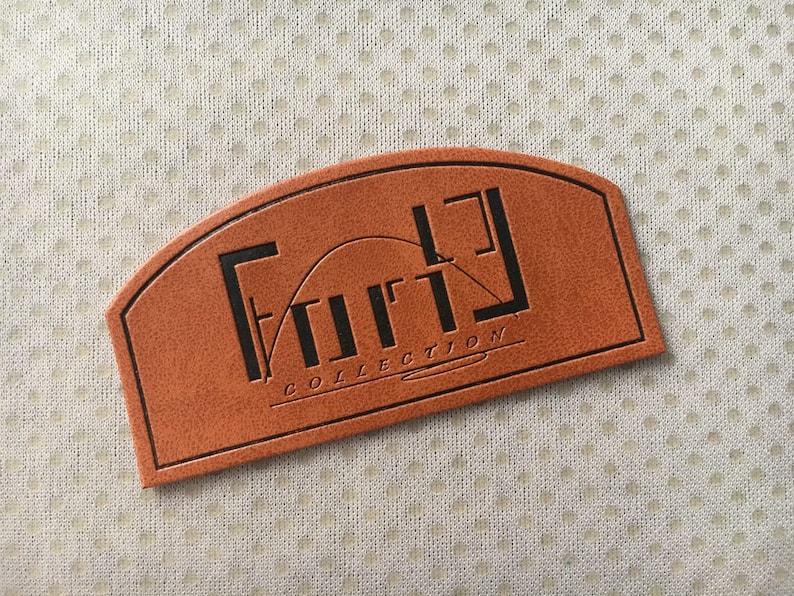 300 Custom PU Leather Patches, Faux Leather Labels, Hem Leather Label ...