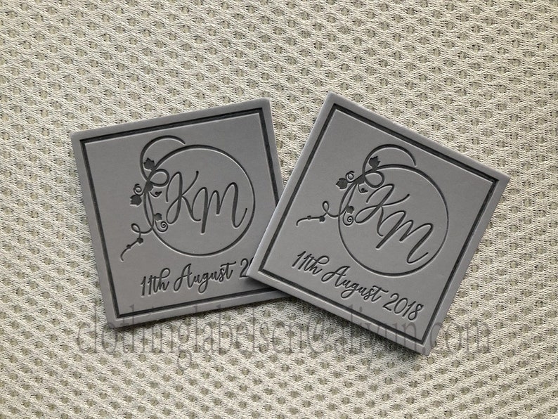 300 Debossed Label, Pesonalized Leather Labels, Your Own Logo Leather ...