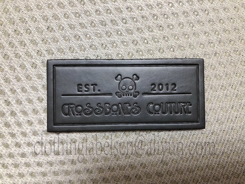 300 Custom Debossed Label, Pesonalized Leather Labels, Your Logo ...