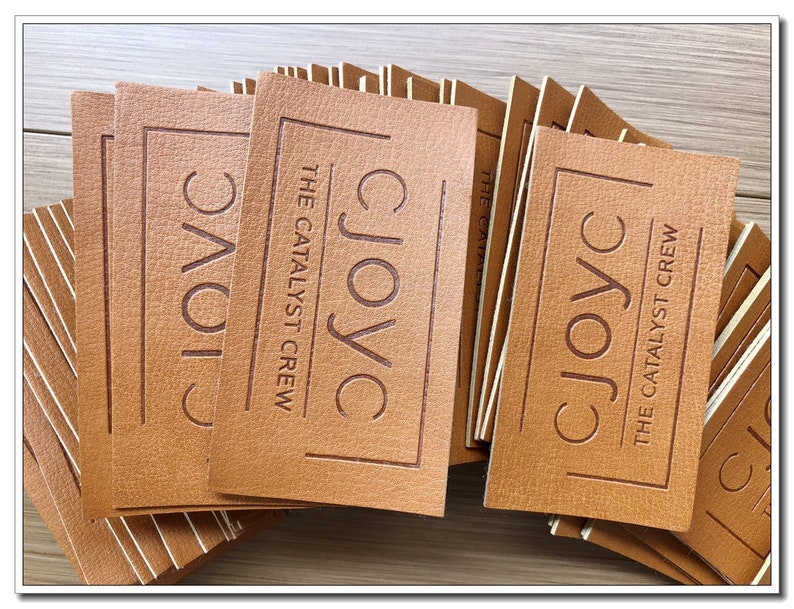 300 Custom Sewing Leather Labels, Shirts Labels, Hats Labels, Custom Pu ...