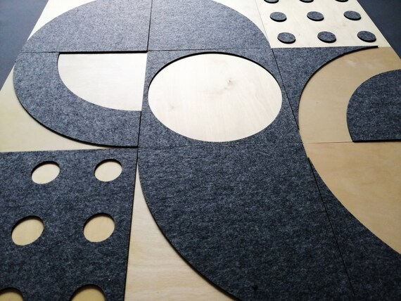 Felt wall decor wooden wall decor modular wall panels | Etsy