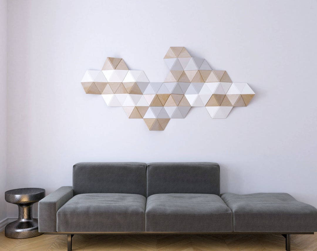3d Wall Art/ Sculpture/ 3D Wall Decoration/ Wooden Wall Decor/ Hexagon ...