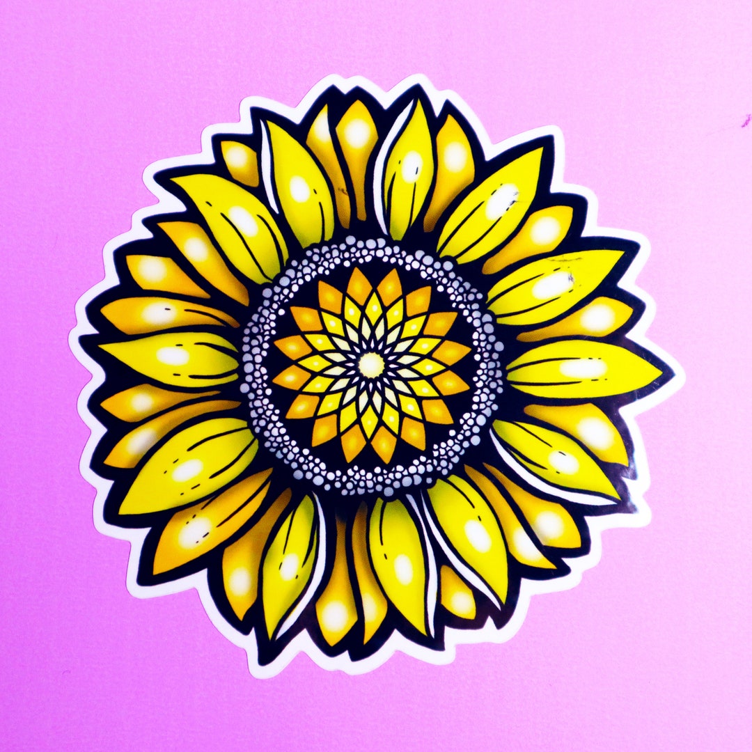 Sunflower Sticker Sunflower Decal Sunflower Bumper Sticker Flower ...