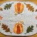 Fall Wool Applique' Kit and Pattern Table Mat Leaves & Pumpkins 14.5 X ...