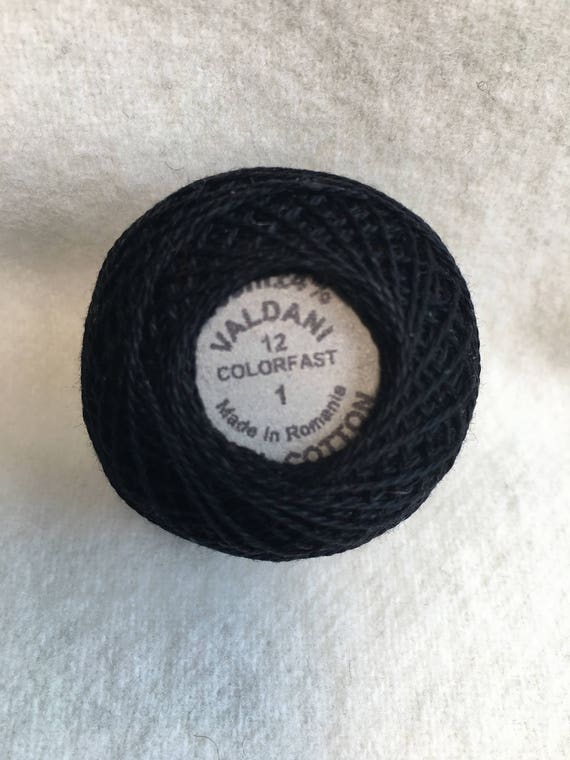 Valdani Thread 1 Black Dyed Size 12 Pearl Cotton Hand Dyed - Etsy