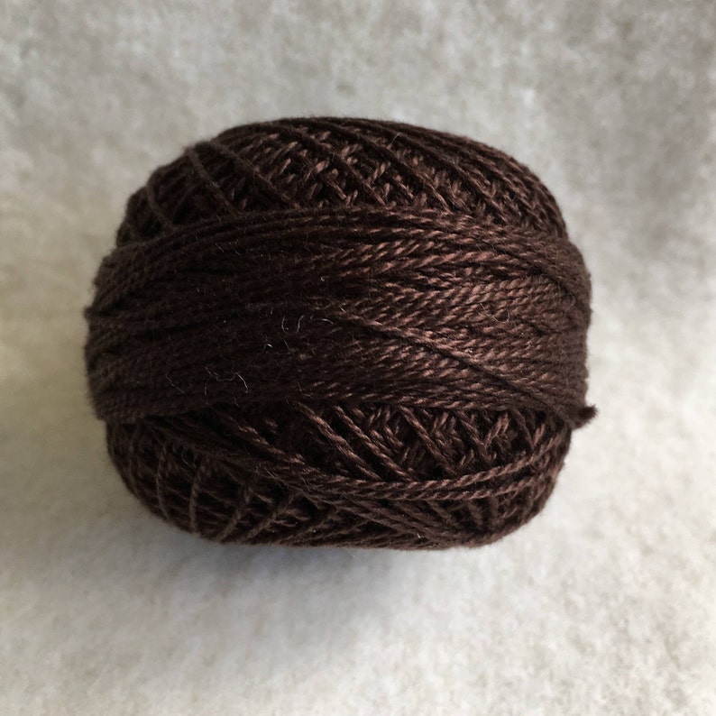 Valdani Thread # 1645, Red Brown Dark, Size 12 Pearl Cotton Hand Dyed ...