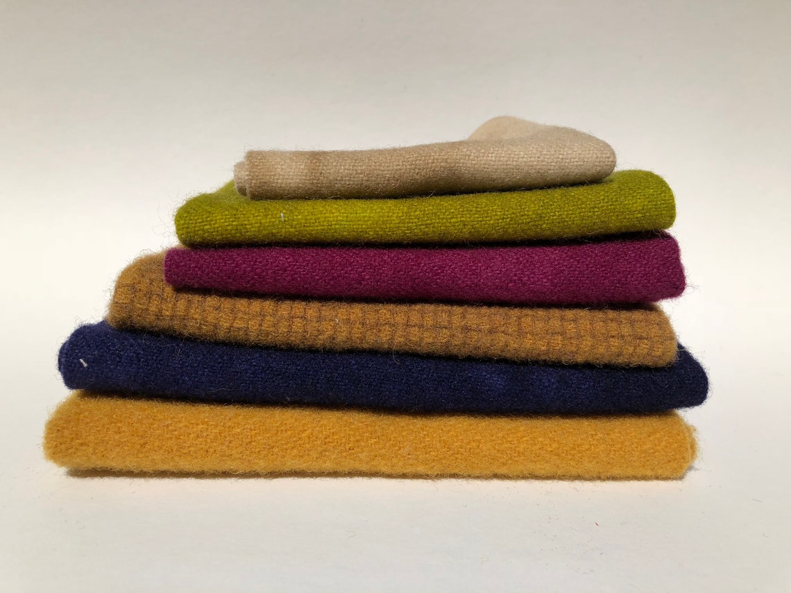 100% Wool Fabric Bundle, BACKGROUND WOOL ONLY as Seen in Woolworks ...