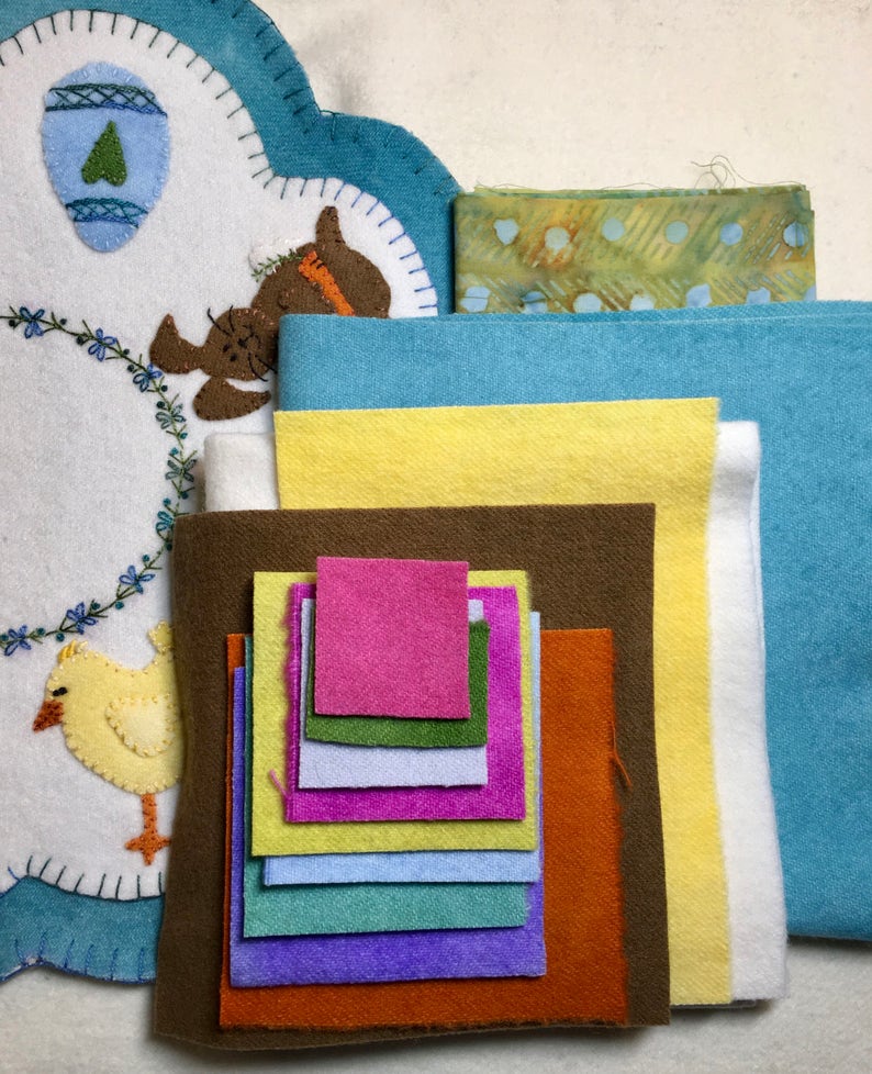 Wool Applique'- Kit & Pattern Eggscellent Easter - Etsy