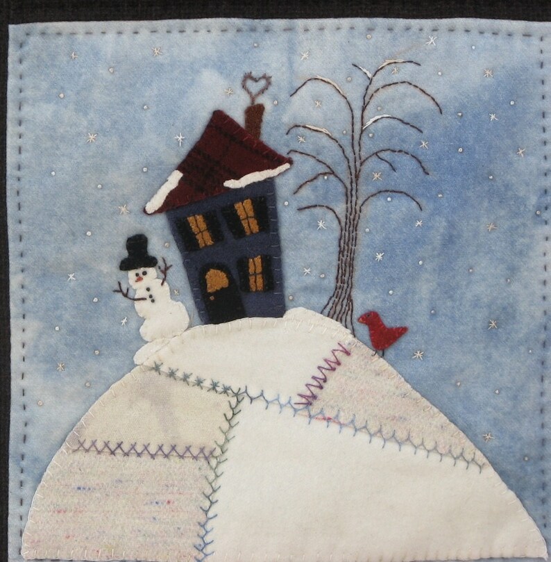 Wool Kit & Pattern Wool Appliqué' Patchwork Hill Quilt 36 X 36 - Etsy UK