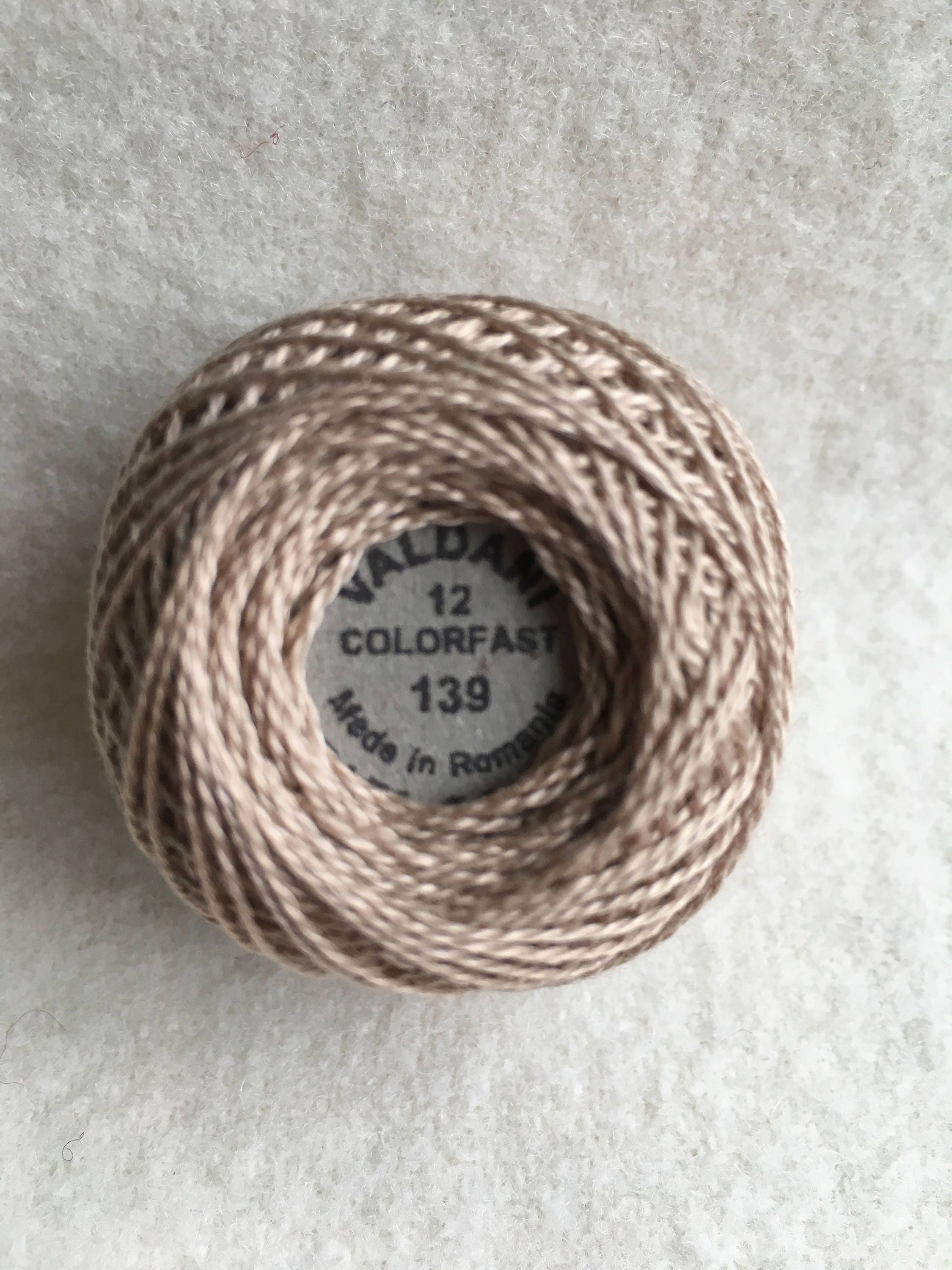 Valdani 139, Size 12 Pearl Cotton Solid Hand Dyed Thread Color Smokey ...