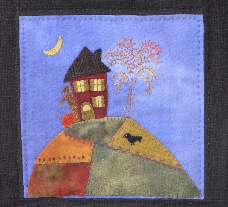 Wool Kit & Pattern Wool Appliqué' Patchwork Hill Quilt 36 X 36 - Etsy UK