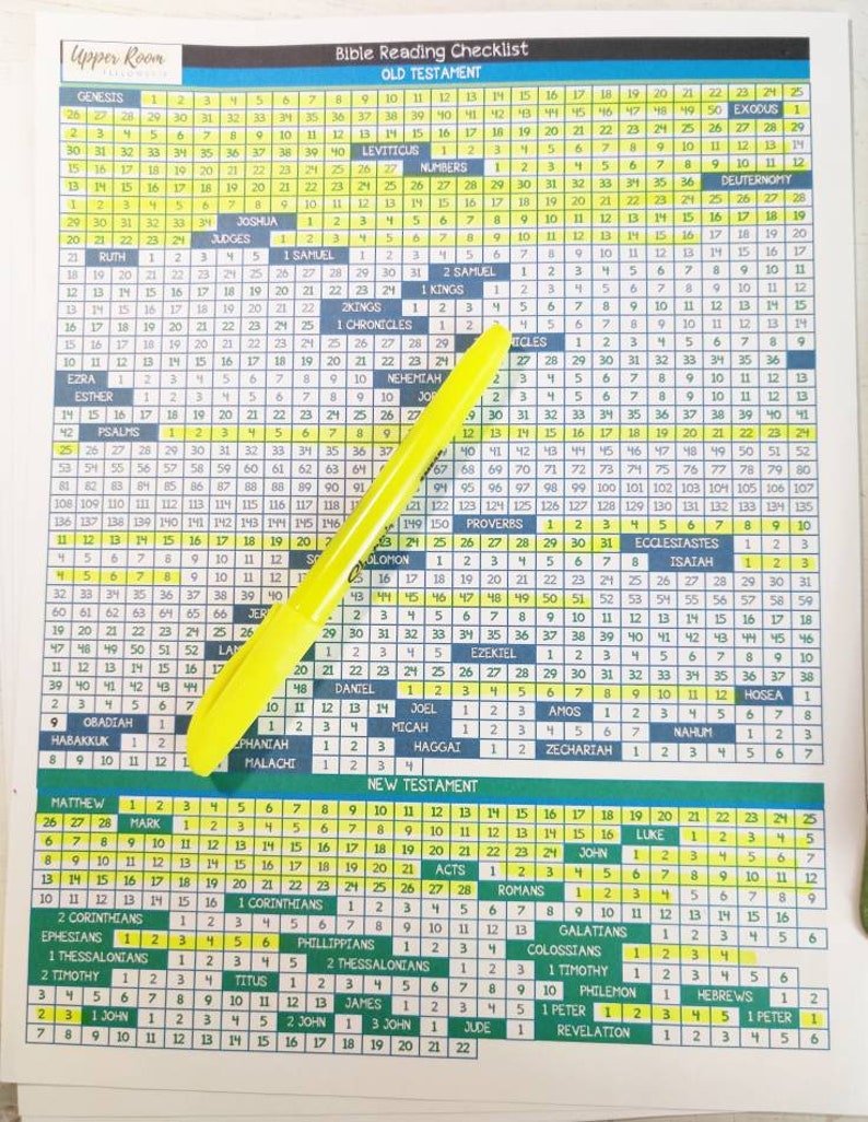 Bible Chapters Checklist - Etsy