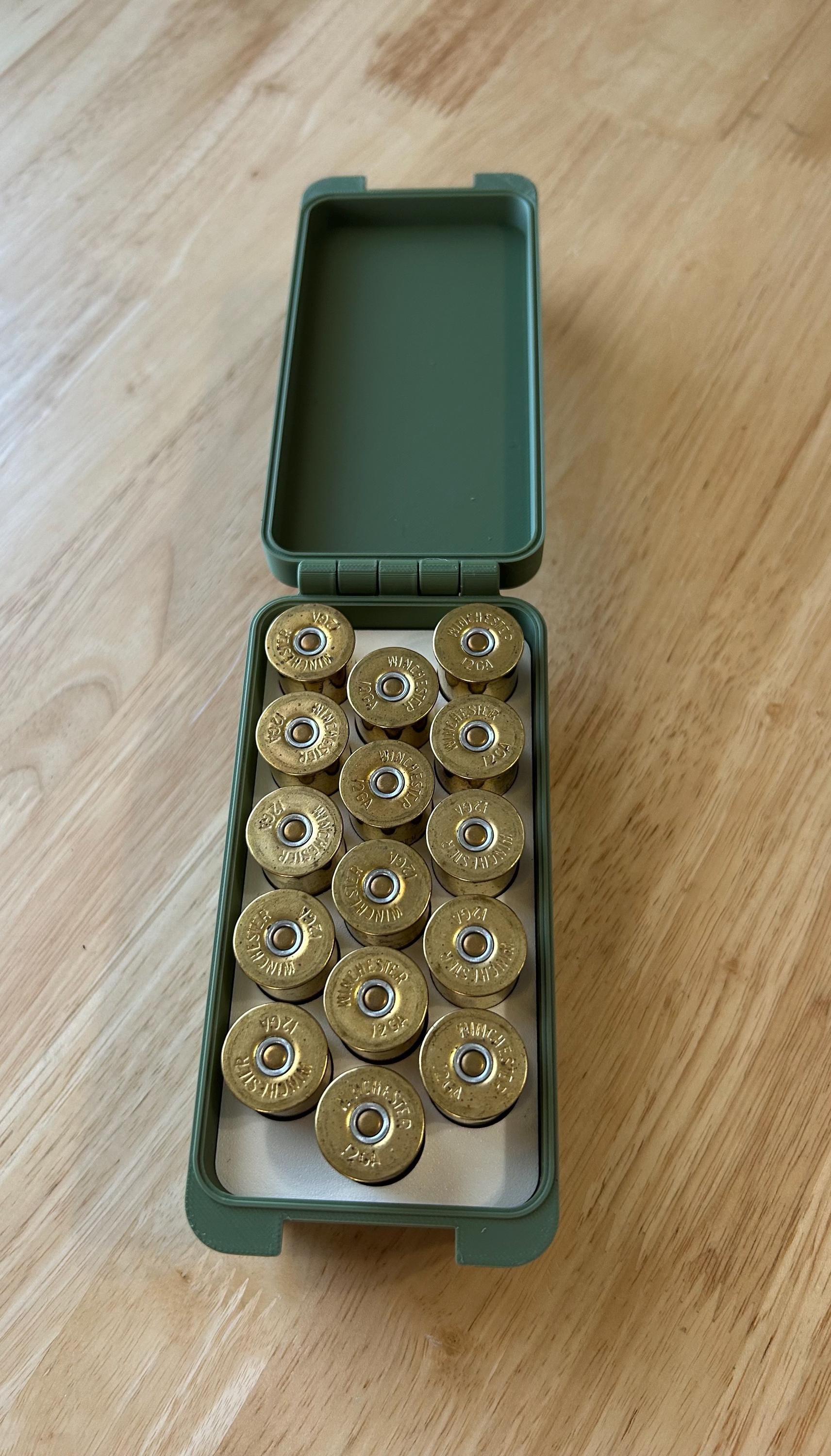 12 Gauge Shotgun Shell Storage Box, 15 Shell Capacity. 2 3/4” Shells ...
