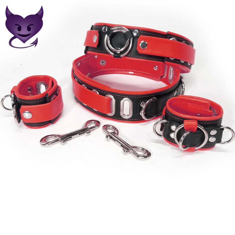 Thigh And Wrist Cuff Set By Deviant Leather Etsy