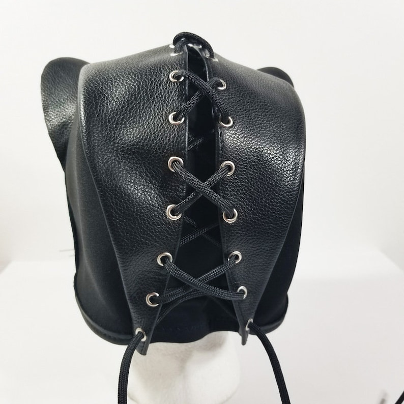 Leather Kitten Cat Hood by Deviant Leather - Etsy