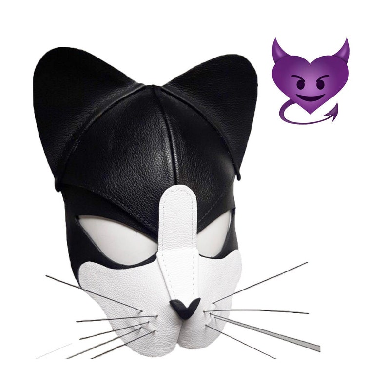Leather Cat Kitten Mask by Deviant Leather - Etsy