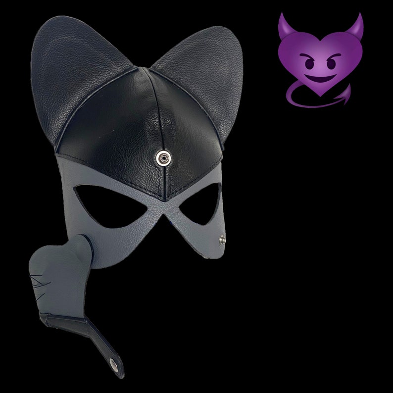 Leather Cat Kitten Mask by Deviant Leather - Etsy