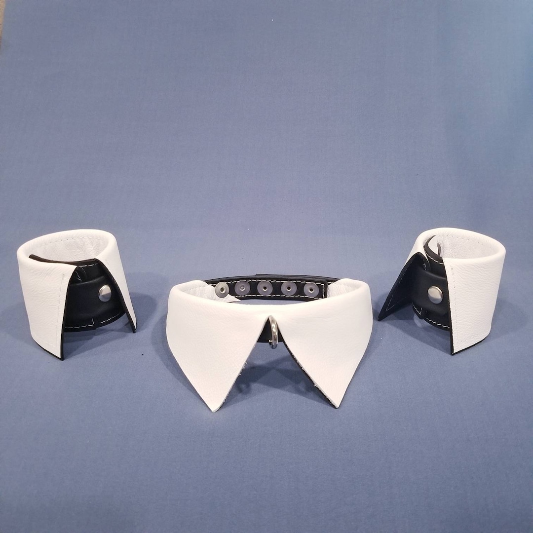 Formal Set Collar & Cuffs by Deviant Leather - Etsy