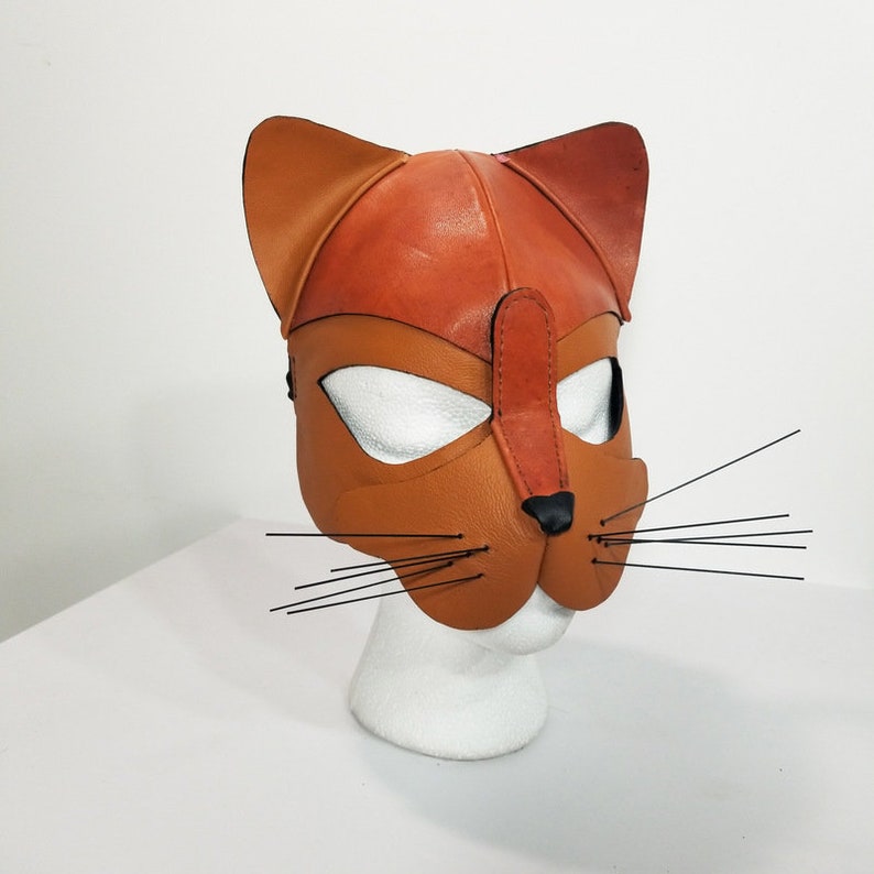 Leather Cat Kitten Mask by Deviant Leather - Etsy