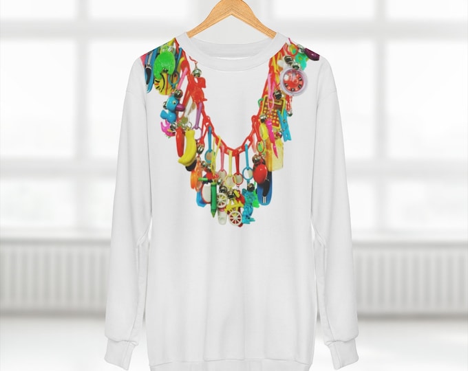 1980s Vintage Deadstock Plastic Charms on Chain Necklace 2 Layer With ...