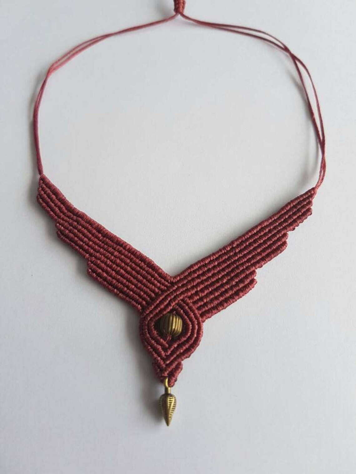 Handmade Macrame Necklace Handmade Jewelry Macrame Jewelry | Etsy