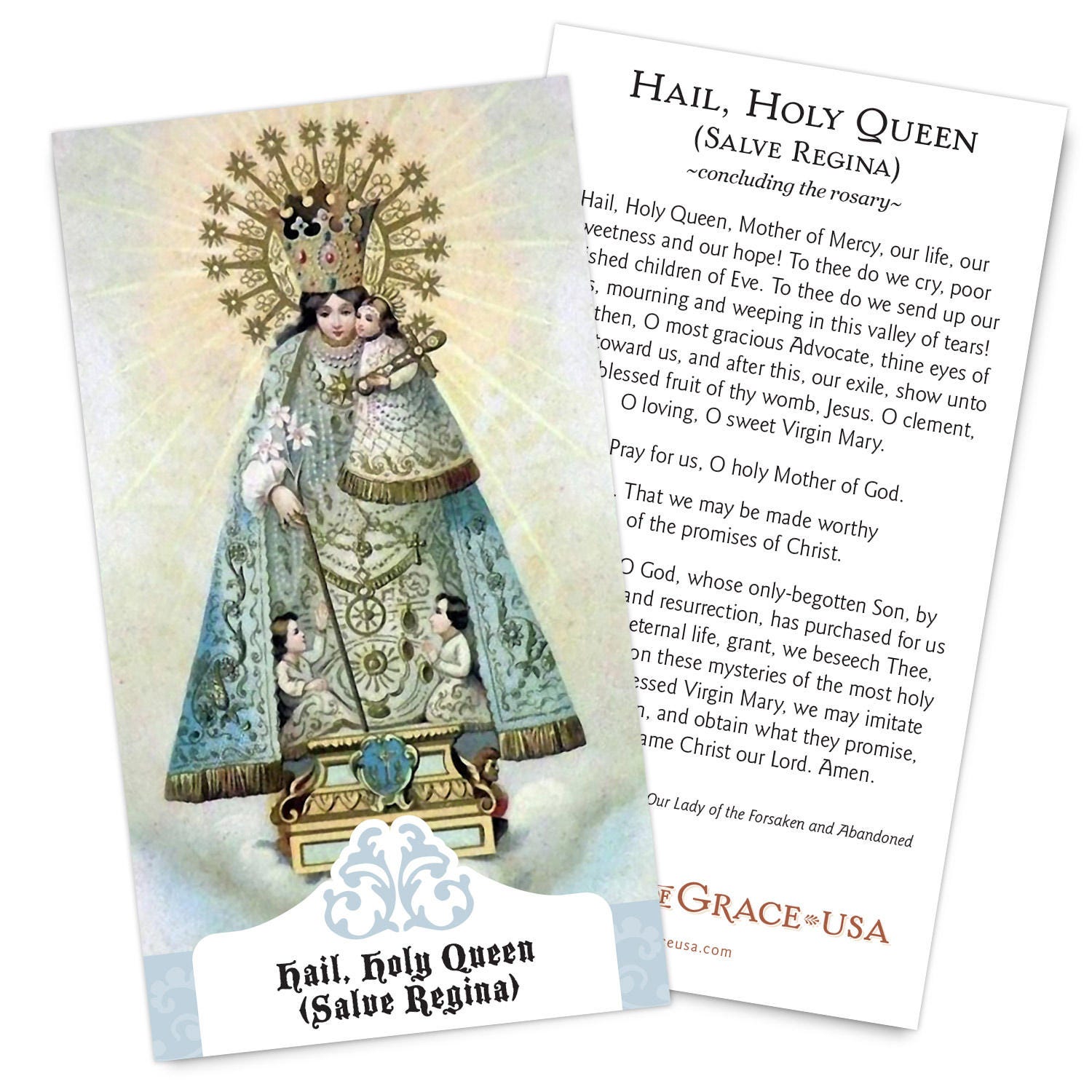 Hail, Holy Queen salve Regina Holy Cards new for 2018 Bulk Packs of 50 ...