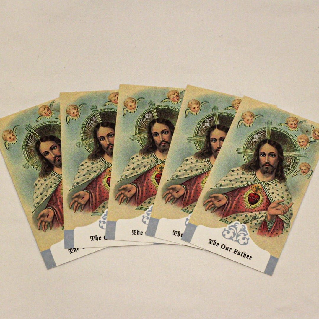 The Our Father Prayer Holy Cards - Bulk Packs of 50 & 100 Cards - Etsy