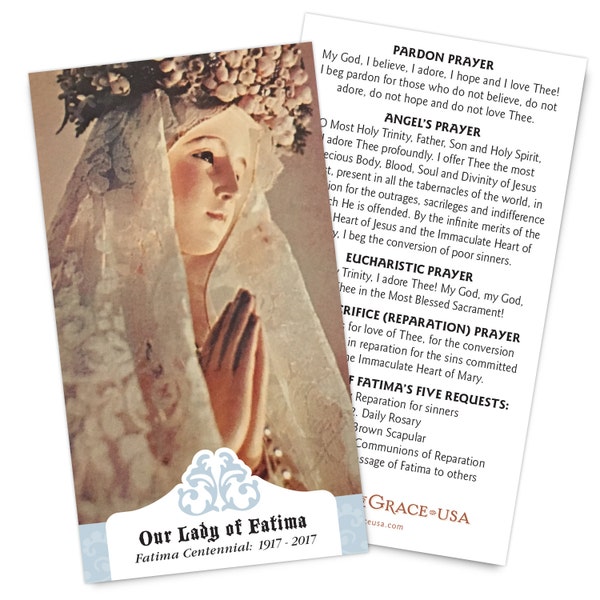 Our Lady of Fatima Holy Card - Etsy