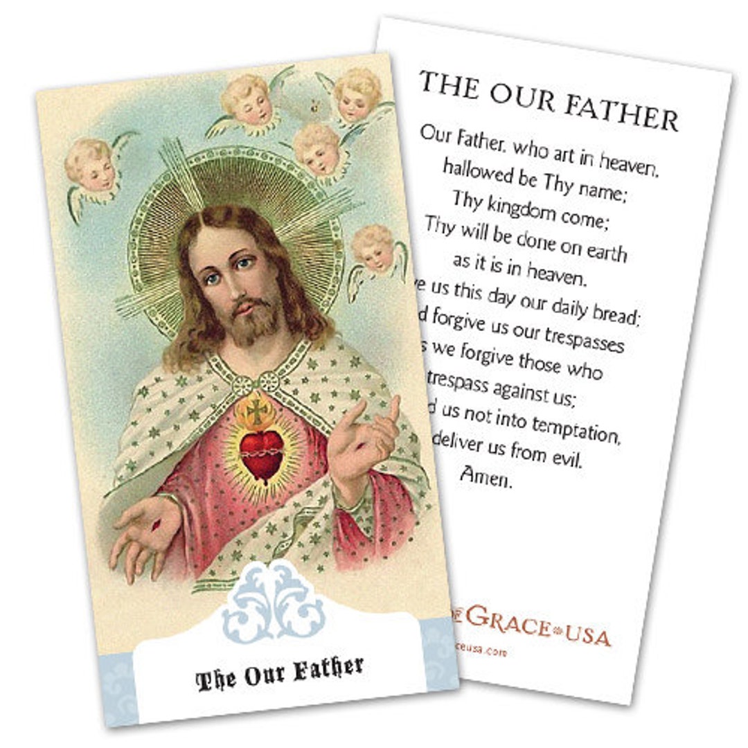 The Our Father Prayer Holy Cards - Bulk Packs of 50 & 100 Cards - Etsy