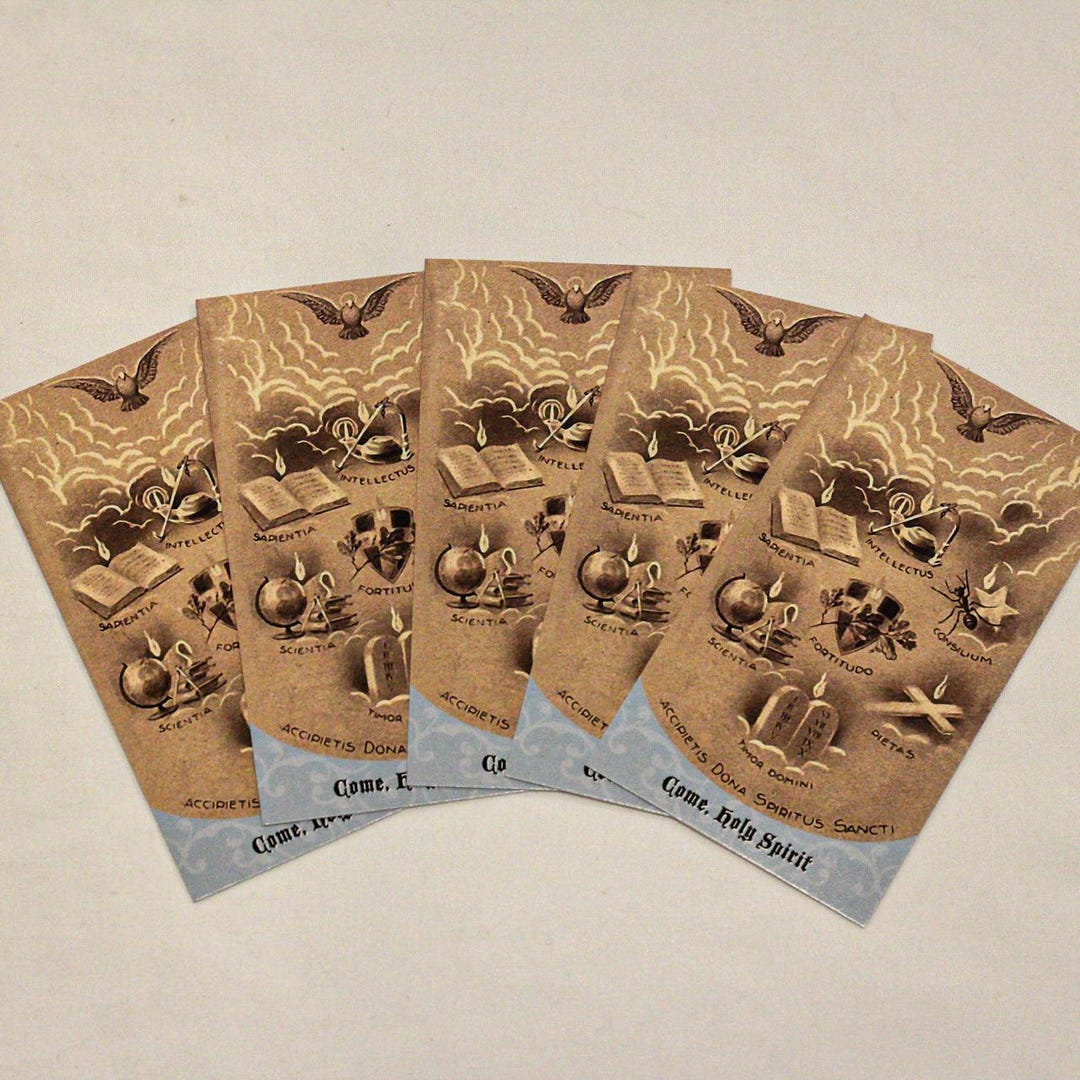 Come, Holy Spirit Prayer Cards: Traditional Catholic Imagery - Etsy