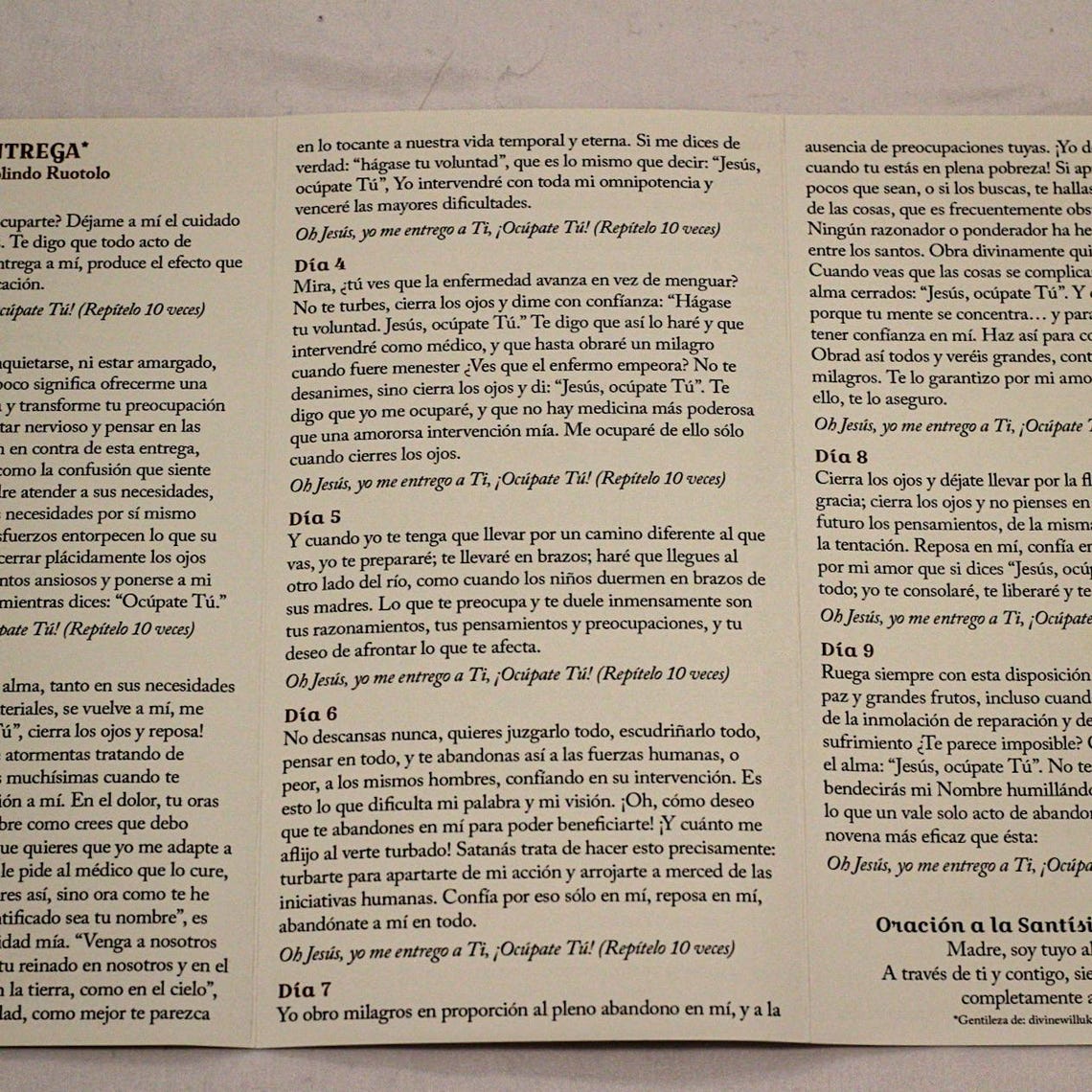 Surrender Novena [SPANISH] Large Font, NEW - Etsy