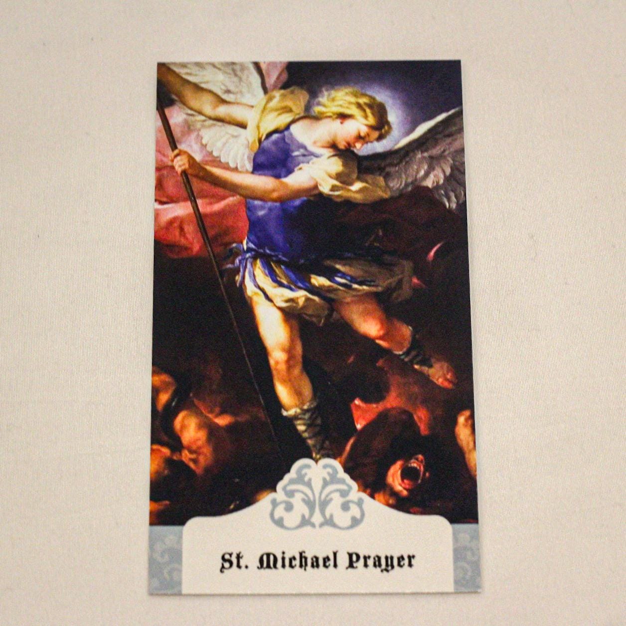 St Michael Prayer Holy Card - Bulk Packs of 50 & 100 Cards - Etsy