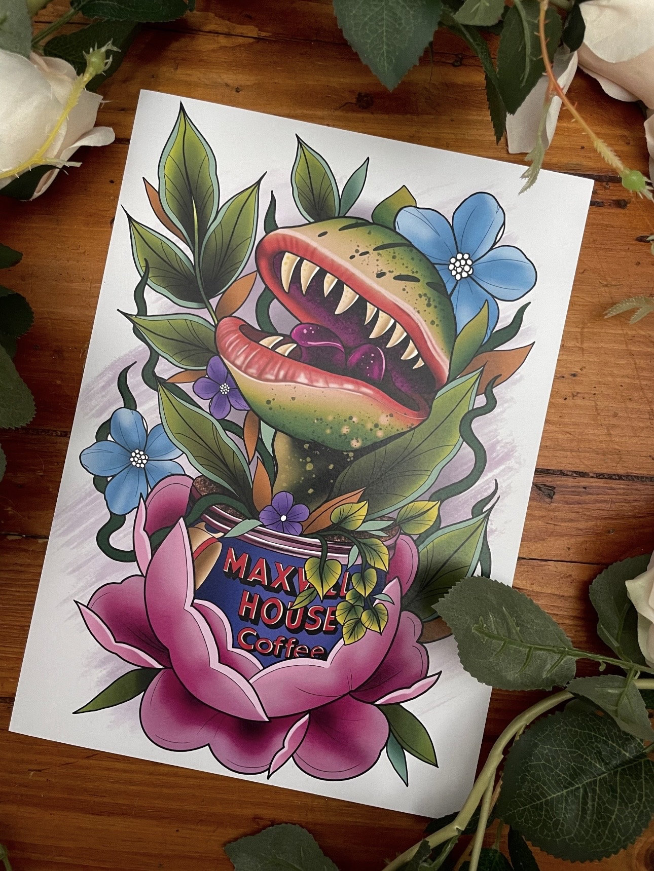 Little Shop of Horrors Tattoo Style Print Audrey 2 Traditional ...