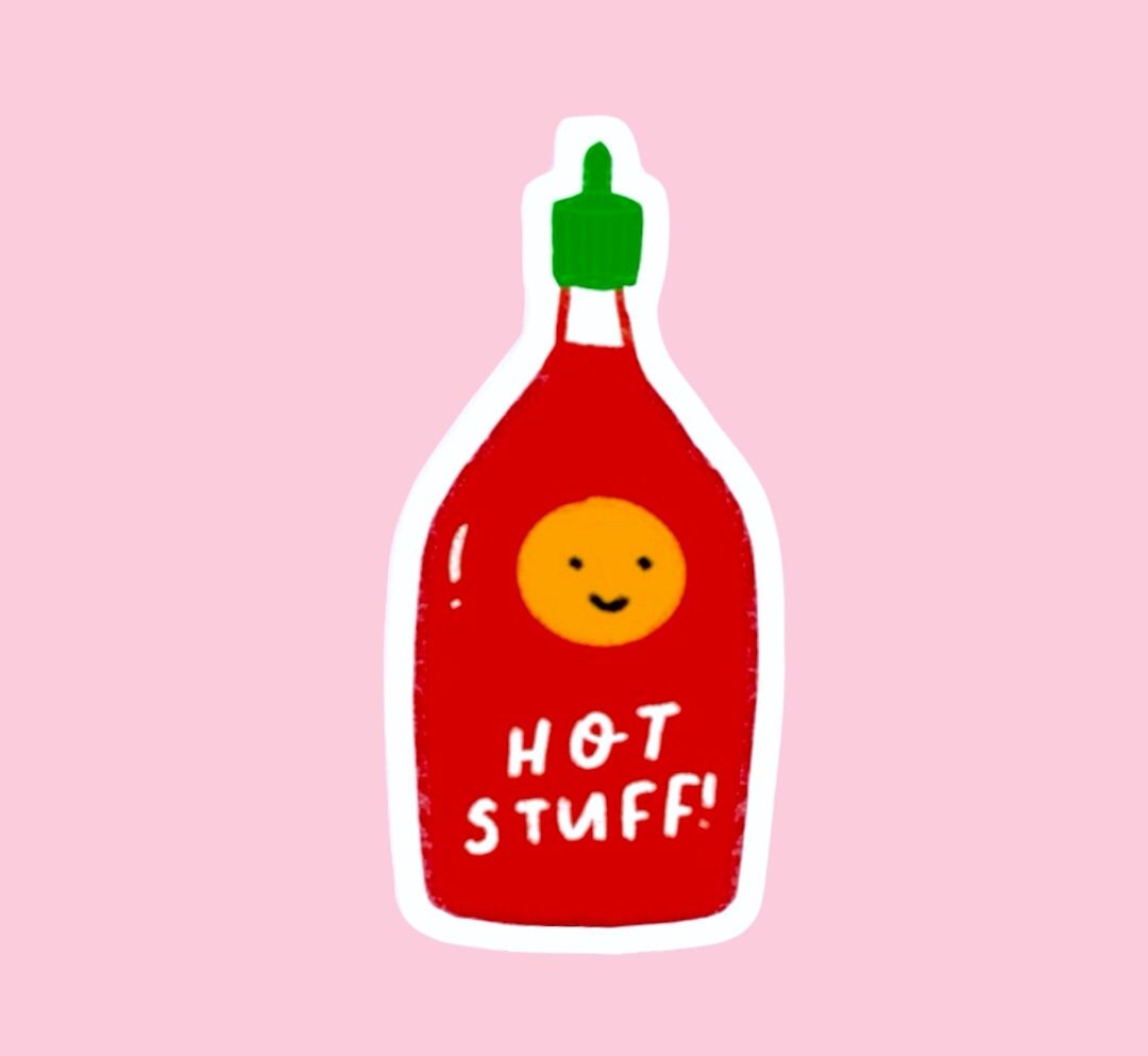 Hot Chilli Sauce Mini Vinyl Sticker - Etsy