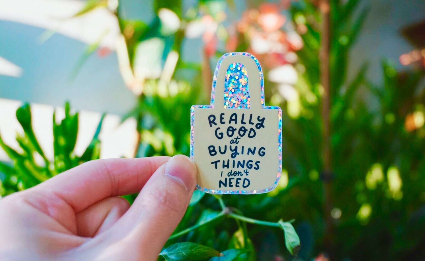 Really good at buying things I dont need sticker die cut | Etsy