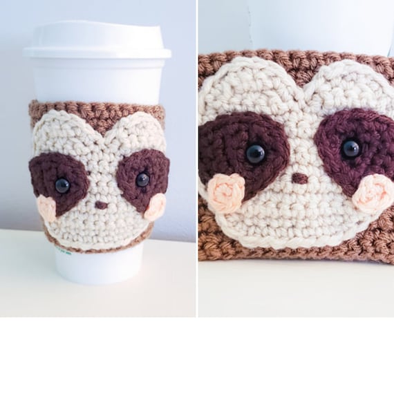 Sloth Cozy Crochet Pattern coffee Sleeve | Etsy