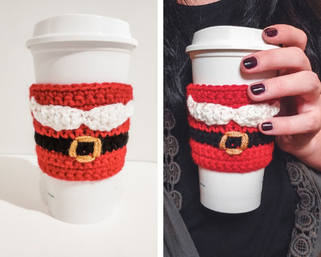 Santa Mustache Cozy - Crochet Pattern (coffee Sleeve) | PDF Printable ...