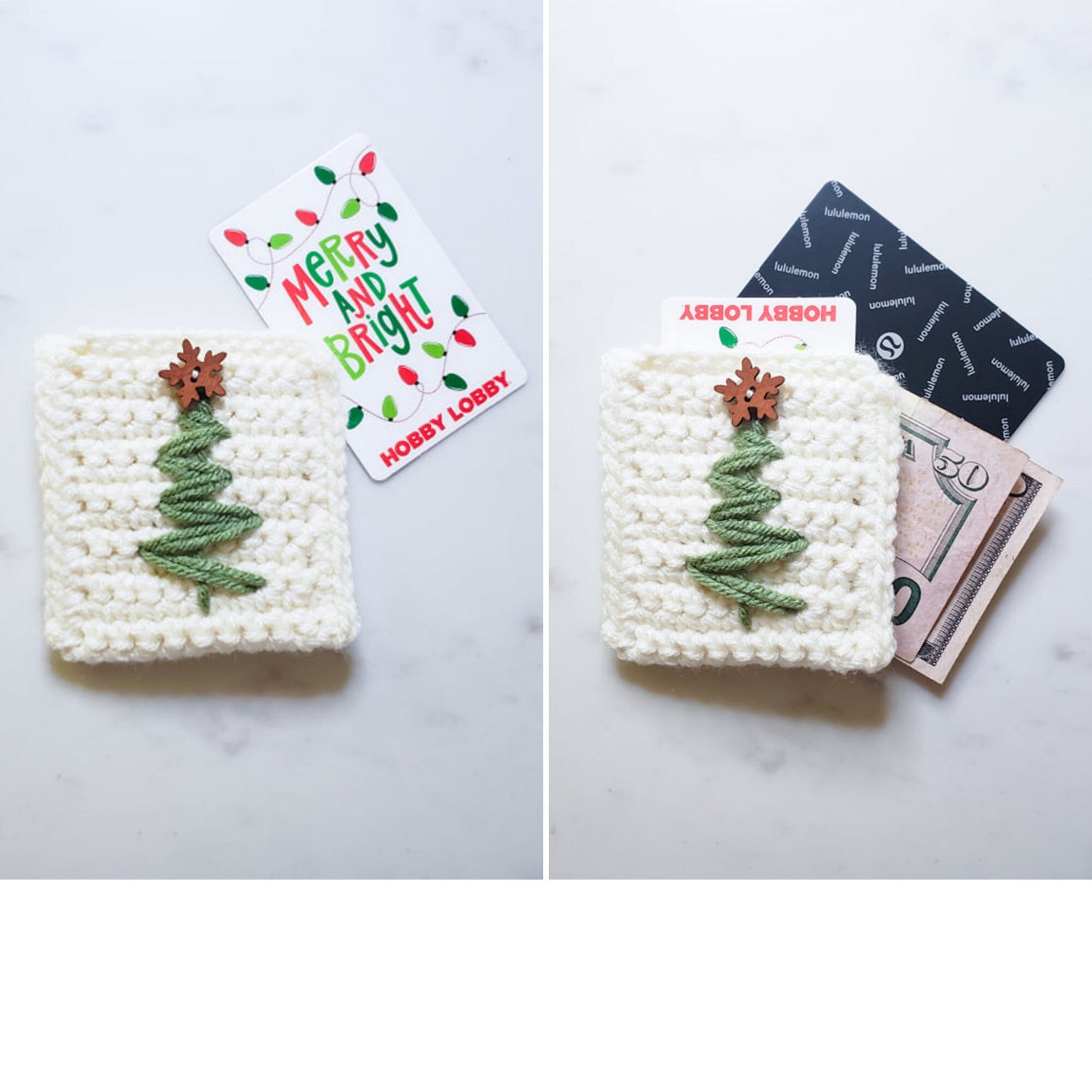 Christmas Tree Gift Card Holder Crochet Pattern PDF - Etsy