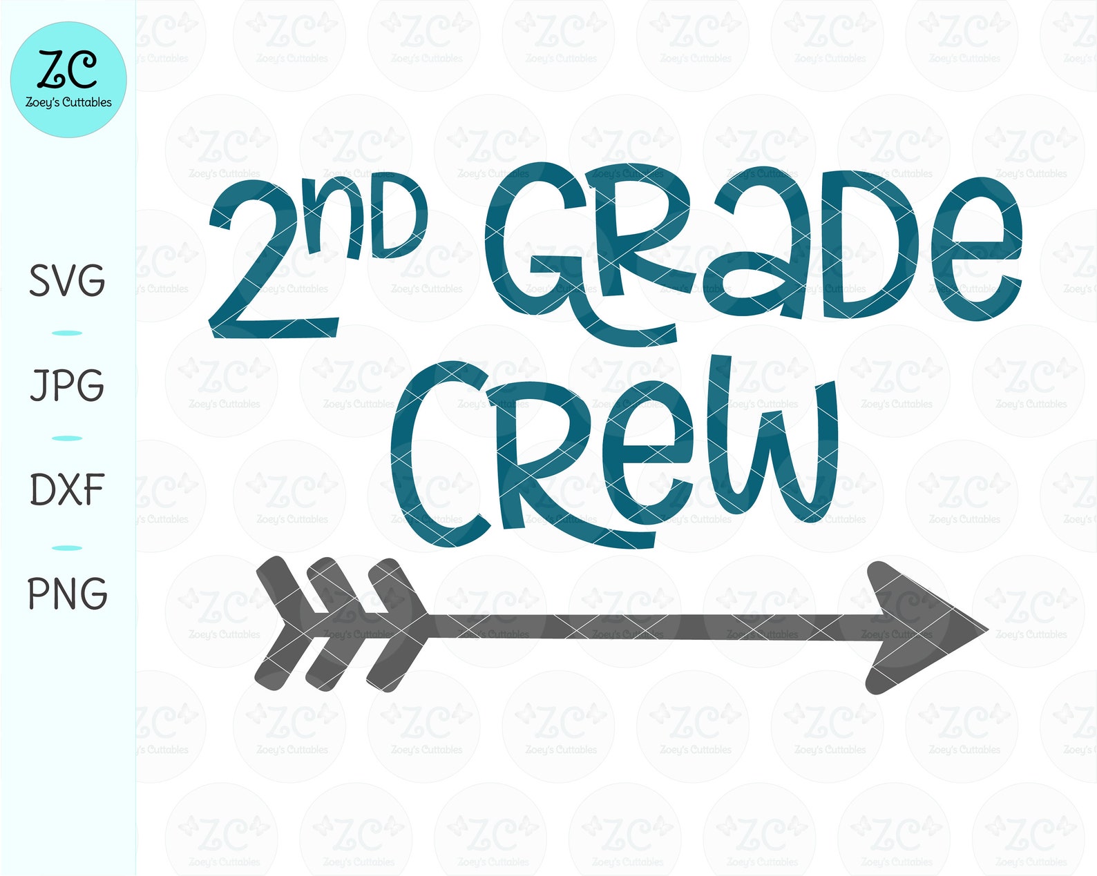 2nd Grade Crew SVG 2nd Grade Squad Second Grade SVG Svg | Etsy