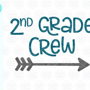 2nd Grade Crew SVG, 2nd Grade Squad, Second Grade, SVG, Svg File ...