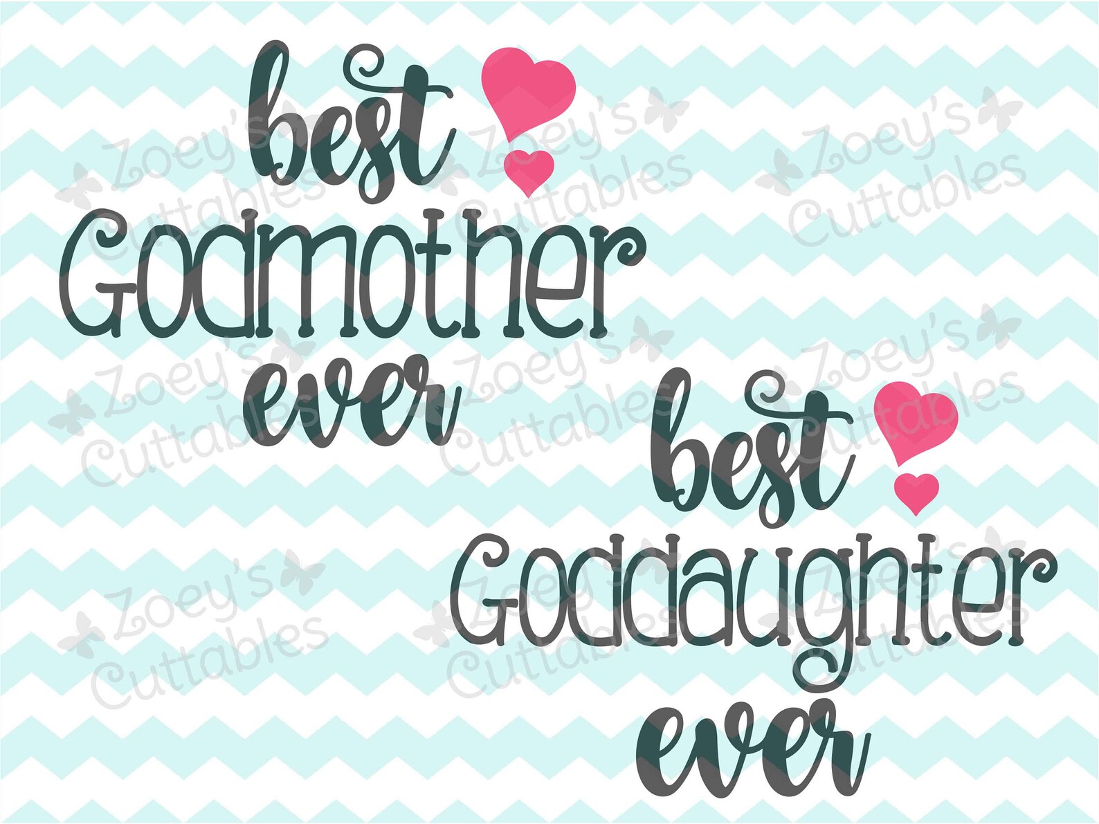 Best Godmother Ever Best Goddaughter Ever Godmother SVG | Etsy