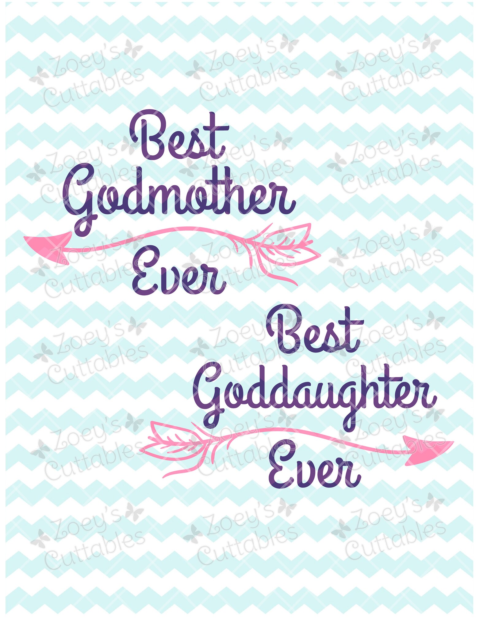 Best Godmother Ever Best Goddaughter Ever Goddaughter SVG | Etsy
