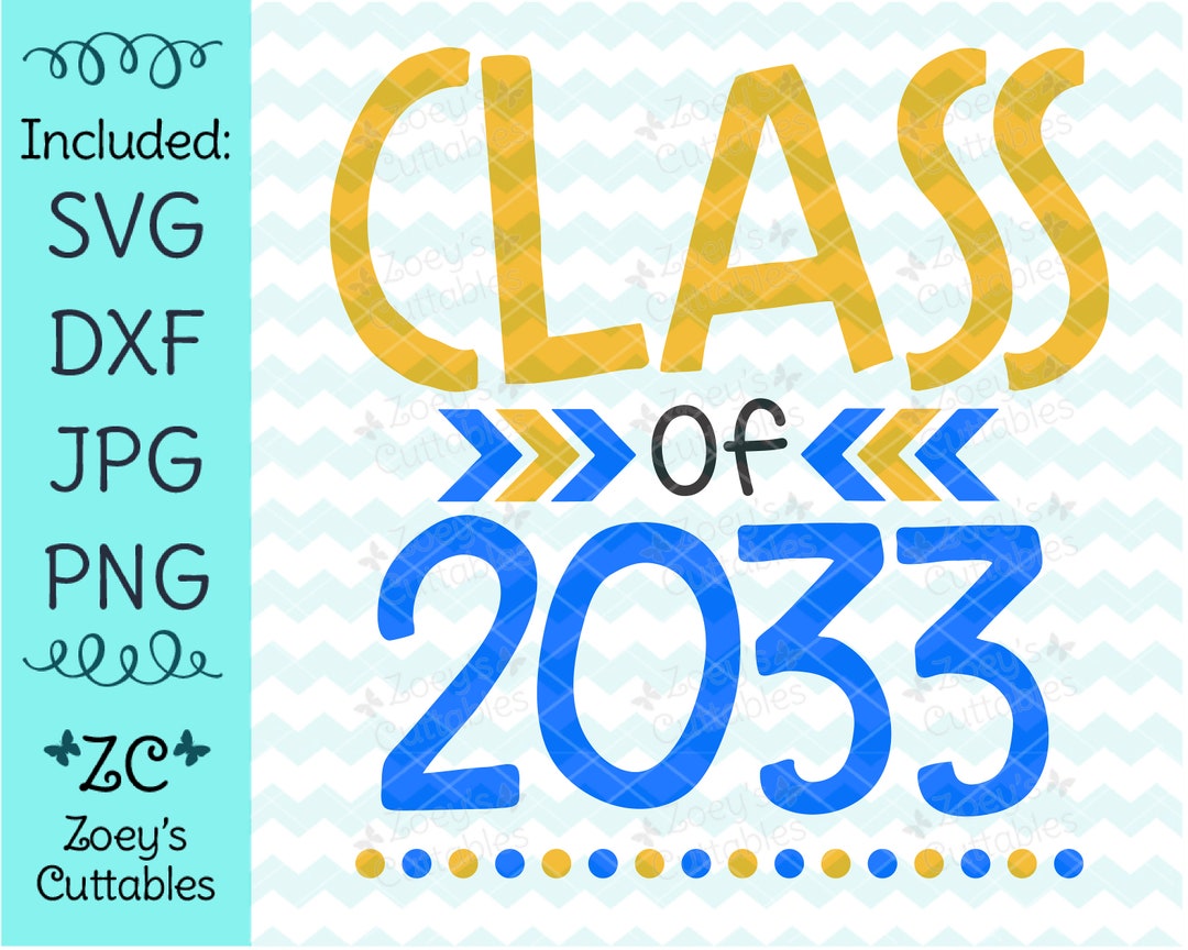 Class of 2033 SVG, Graduation SVG, End of School Year, Kindergarten ...
