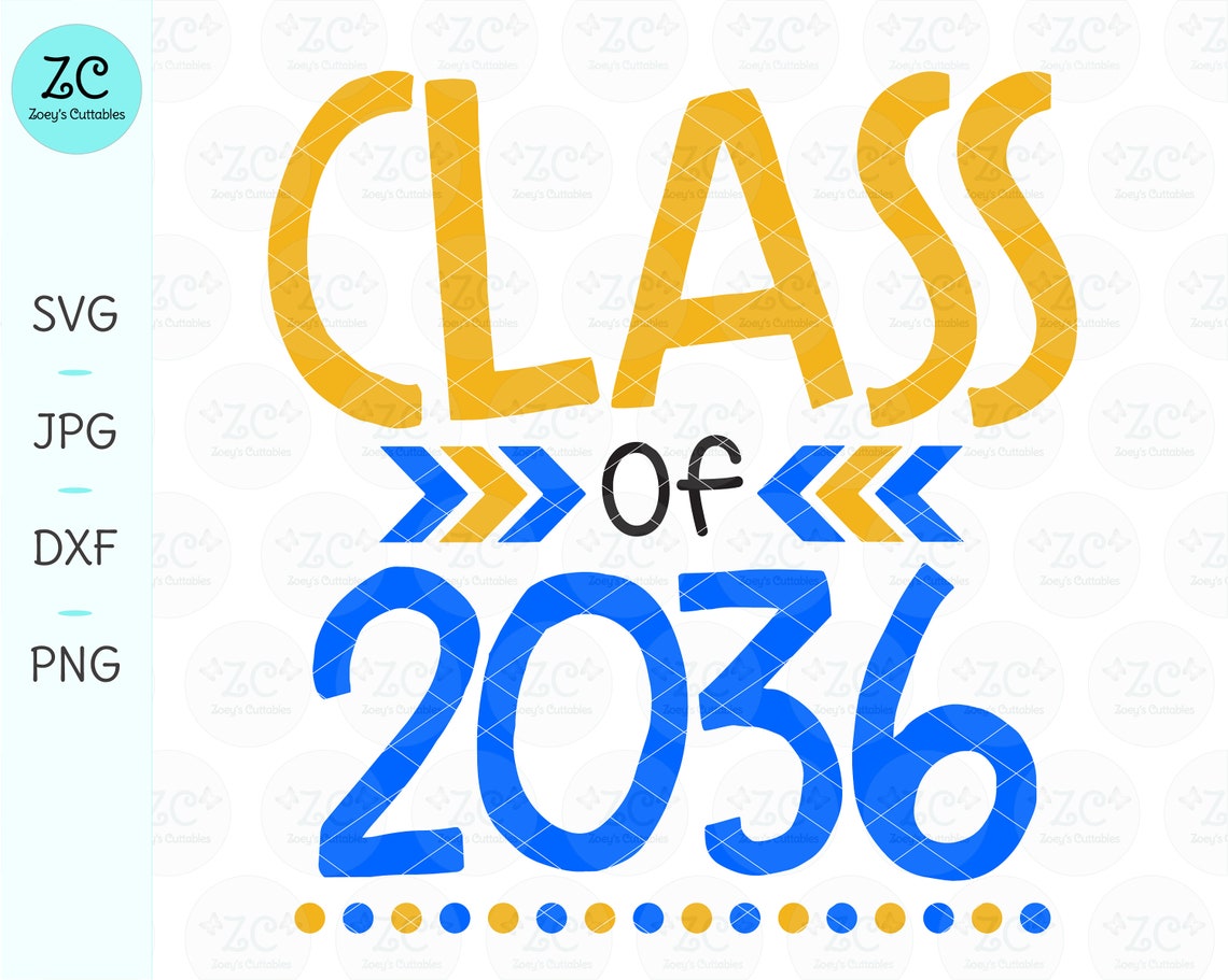 Class of 2036 SVG Graduation SVG End of School Year - Etsy