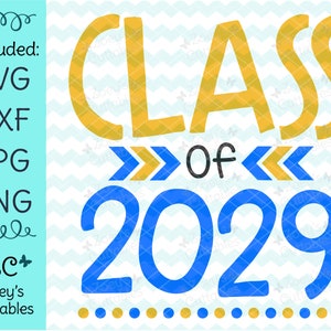 Class of 2029 SVG, Graduation SVG, End of School Year, Kindergarten ...