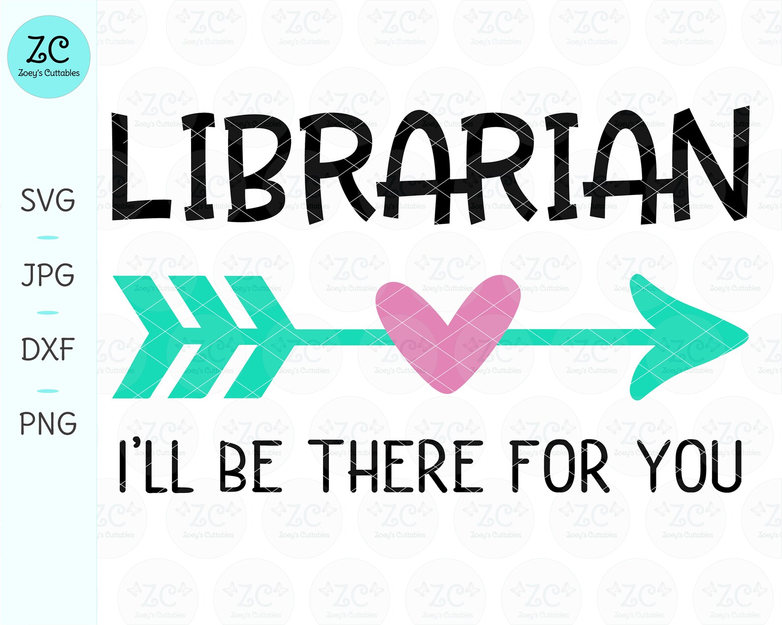 Librarian SVG I'll Be There For You Librarian Gift | Etsy