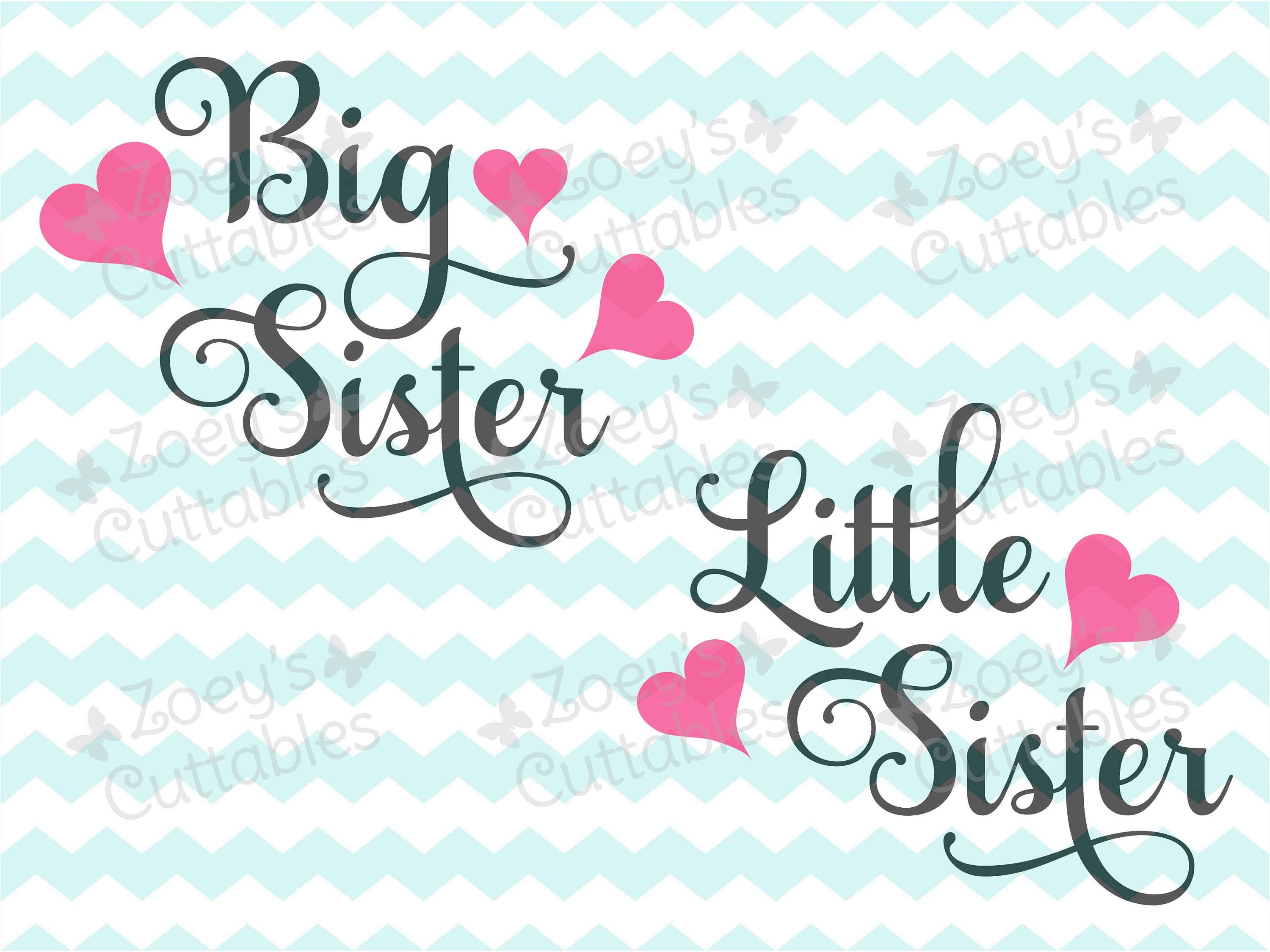 Hermana mayor SVG hermana pequeña SVG archivo SVG hermana | Etsy